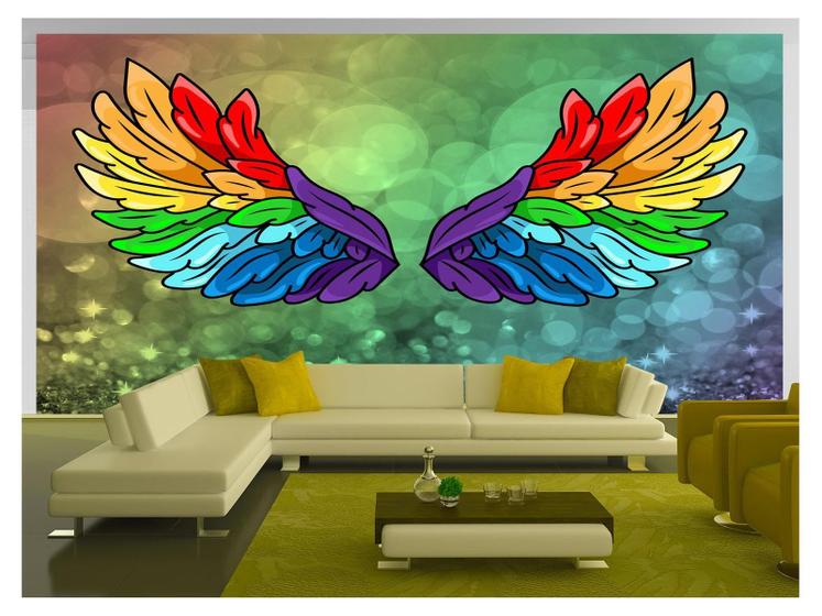 Papel De Parede 3D Arte Asas Selfie Insta Cores 3,5M Tra273 - Você ...
