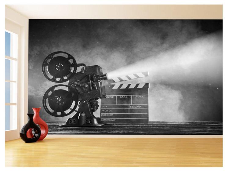 Papel De Parede 3D Arte Cinema Filme Projetor 3,5M Tra101 - Você Decora ...