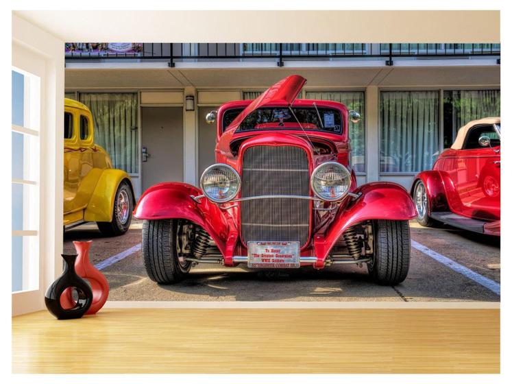 Papel De Parede 3D Carro Antigo Hot Rod Custom 3,5M Cxr51 - Você Decora ...