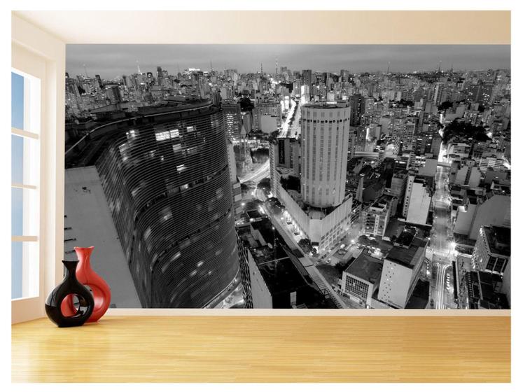 Papel De Parede 3D Cidade São Paulo Prédios Céu 3,5M Ncd347 - Você ...
