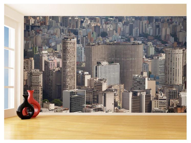 Papel De Parede 3D Cidade São Paulo Prédios Céu 3,5M Ncd350 - Você ...
