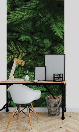 Papel de Parede 3D Painel 1M Folhas Verdes Pinheiro Vivo Folhagem Auto ...