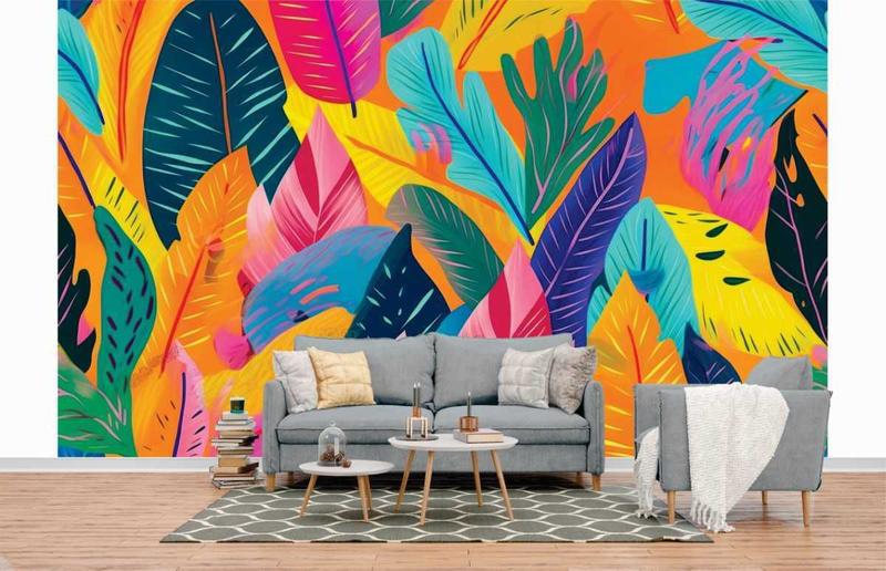 Papel de Parede 3D Painel 4M Folha Bananeira Decorada Jadim Realista ...