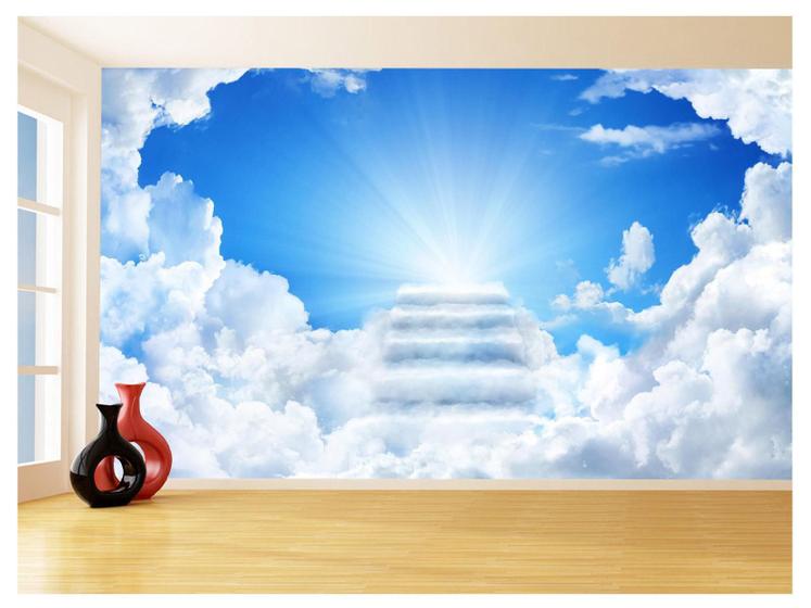 Papel De Parede 3D Religioso Escada Paraíso Céu 3,5M Rl72 - Você Decora ...