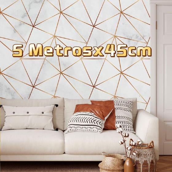 Papel De Parede 3d Zara Linha Glod 5 Metros X 45cm Adesivo Autocolante