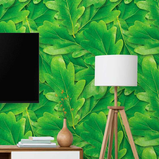 Papel de Parede 9M Selvagem Folhas verdes amazônia Viníl Adesivo Auto ...