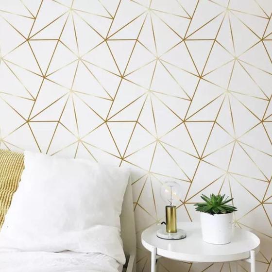 Papel de Parede Adesivo Auto Colante Decorativo Branco com Listras ...