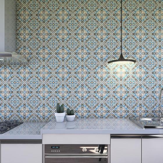 Papel De Parede Adesivo Lavável Azulejos 0016 - 2,50m x 58cm - Paredes Decoradas - Papel de ...