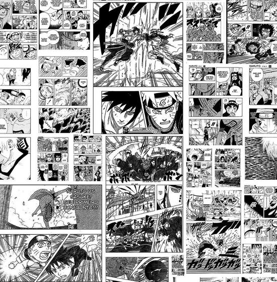 Papel De Parede Anime Naruto Mangá Adesivo Decorativo Para Quarto Sala ...