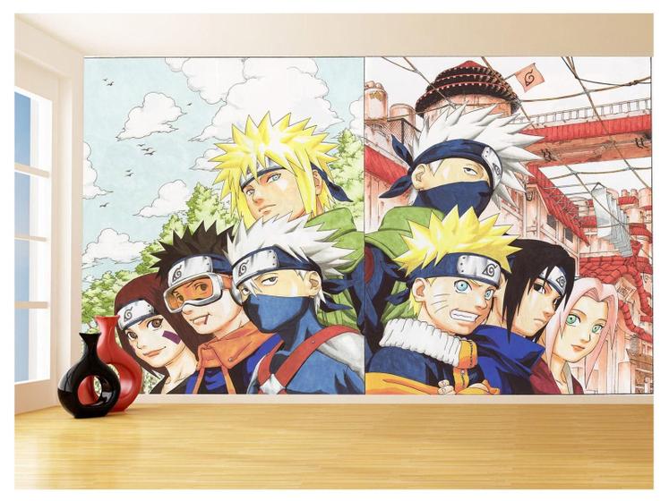 Papel De Parede Anime Naruto Mangá Desenho Art 3,5M Nrt25 - Você Decora ...