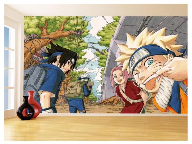 Papel De Parede Anime Naruto Mangá Desenho Art 3,5M Nrt30 - Você Decora ...