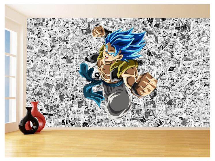 Papel De Parede Dragon Ball Goku Gegeta Anime 3,5M Dbz619 - Você Decora ...