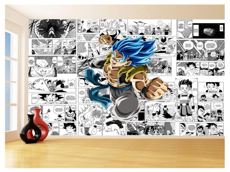 Papel De Parede Dragon Ball Goku Gegeta Anime 3,5M Dbz733 - Você Decora ...