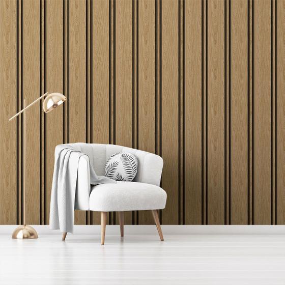 Papel de Parede Ripado Moderno Para Sala Rolo 3M - Hesso Decor - Papel ...