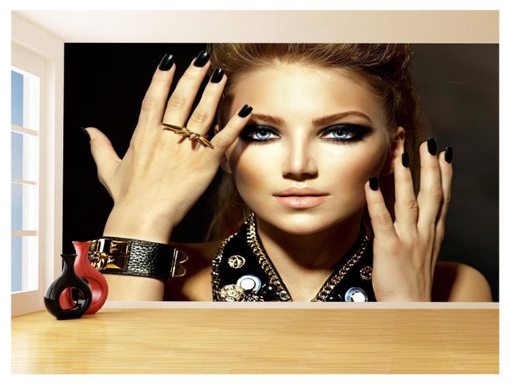 Papel De Parede Salão De Beleza Maquiagem Make 3,5M Slb36 - Você Decora - Papel de Parede ...