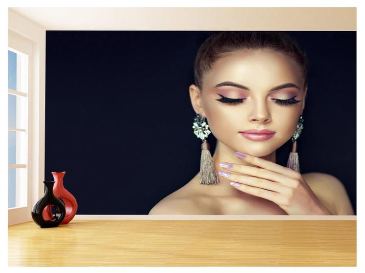 Papel De Parede Salão De Beleza Maquiagem Make 3,5M Slb39 - Você Decora - Papel de Parede ...