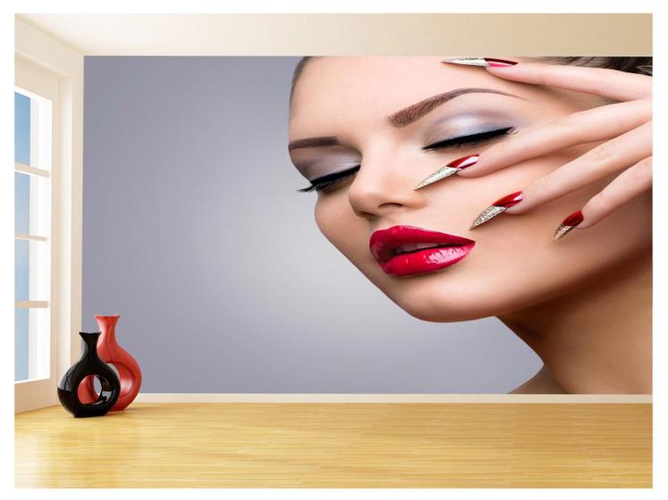 Papel De Parede Salão De Beleza Maquiagem Make 3,5M Slb46 - Você Decora - Papel de Parede ...