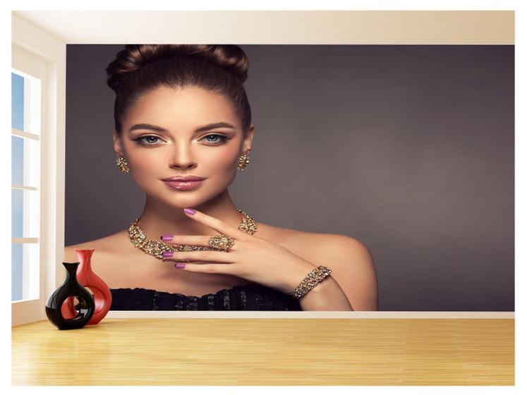 Papel De Parede Salão De Beleza Maquiagem Make 3,5M Slb51 - Você Decora - Papel de Parede ...