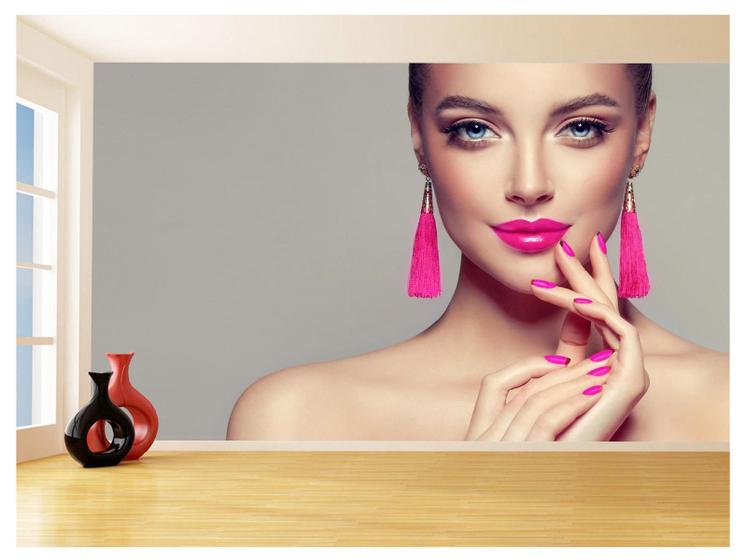 Papel De Parede Salão De Beleza Maquiagem Make 3,5M Slb60 - Você Decora - Papel de Parede ...