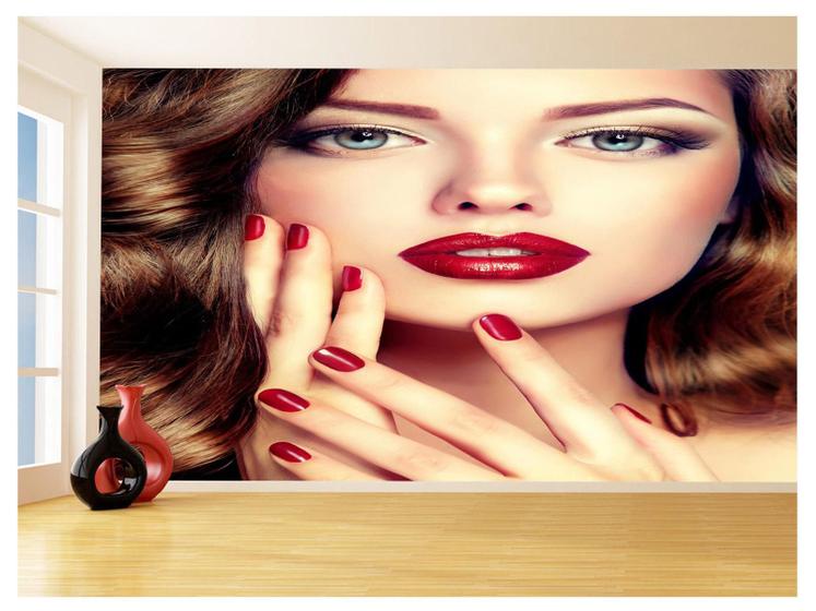 Papel De Parede Salão De Beleza Maquiagem Make 3,5M Slb72 - Você Decora - Papel de Parede ...