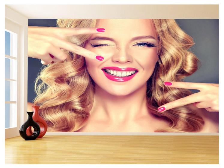 Papel De Parede Salão De Beleza Maquiagem Make 3,5M Slb73 - Você Decora - Papel de Parede ...