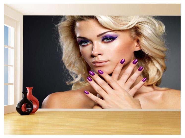 Papel De Parede Salão De Beleza Maquiagem Make 3,5M Slb75 - Você Decora - Papel de Parede ...