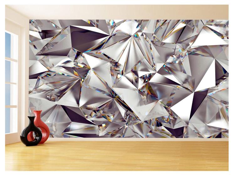 Papel De Parede Textura Diamante Pedra Prisma 3,5M Txt218 - Você Decora ...