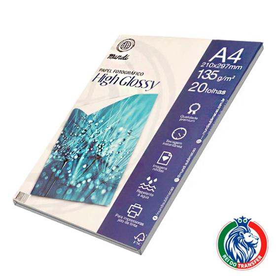Papel Fotografico Glossy 135g c/20 Folhas - Mundi - Papel Fotográfico - Magazine Luiza