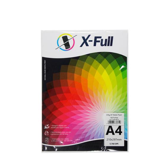 Papel Fotográfico Matte Dupla Face 220g A4 pacote c/ 100 folhas - X-Full - Papel Fotográfico ...
