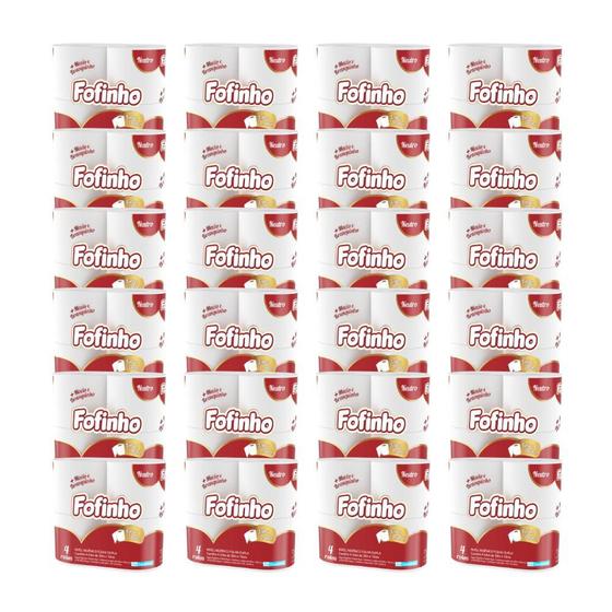 Papel Higiênico Folha Dupla Fofinho 24 Pacotes Com 4 Rolos De 30 Metros