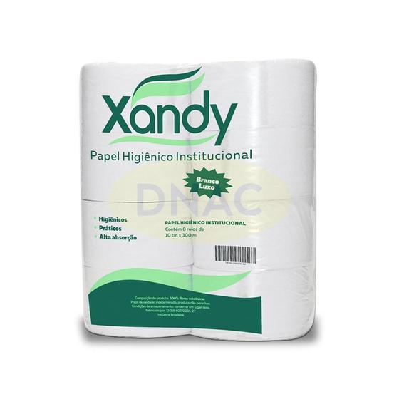 Papel Higiênico Rolão Institucional Com 8 Rolos De 300M - Xandy - Papel ...
