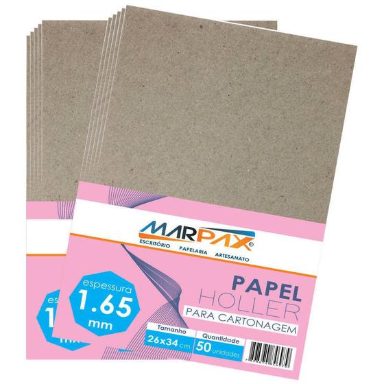 Papel Holler para cartonagem Marpax 1,65mm 26x34cm 50un - Papéis ...