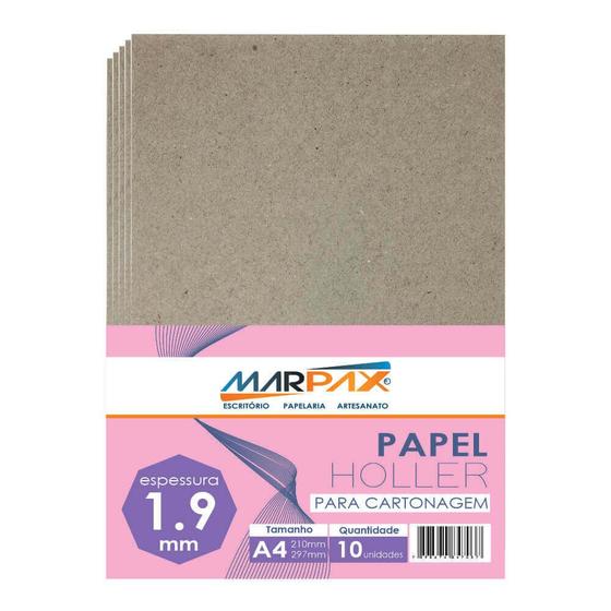 Papel Holler para cartonagem Marpax 1,9mm A4 210x297mm 10un - Papéis ...