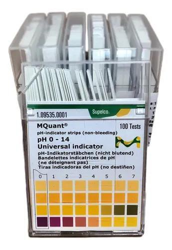 Papel indicador de ph 0-14 grad.1 cx 100un (merck) - Material Médico e ...