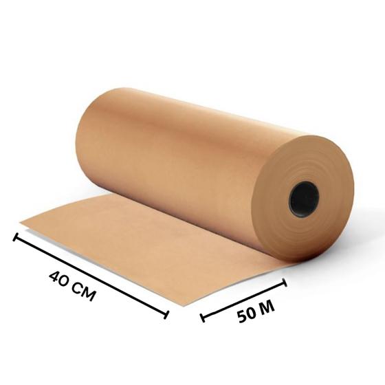 Papel Kraft 40cm De Largura x 50 Metros Gramatura 80 Monolúcido - Fofinhos Ateliê - Limpeza e ...