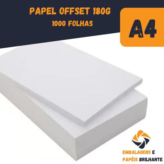 Papel Offset 180g Caixa Com 1000 Folhas Tamanho A4 Branco - Chambril - Papéis - Magazine Luiza