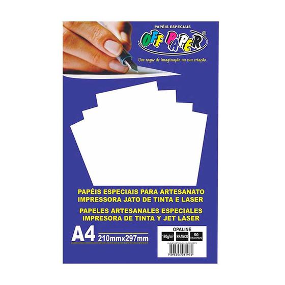 Papel Opaline A4 120 Gramas Pacote Com 50 Folhas Off Paper - Papéis ...