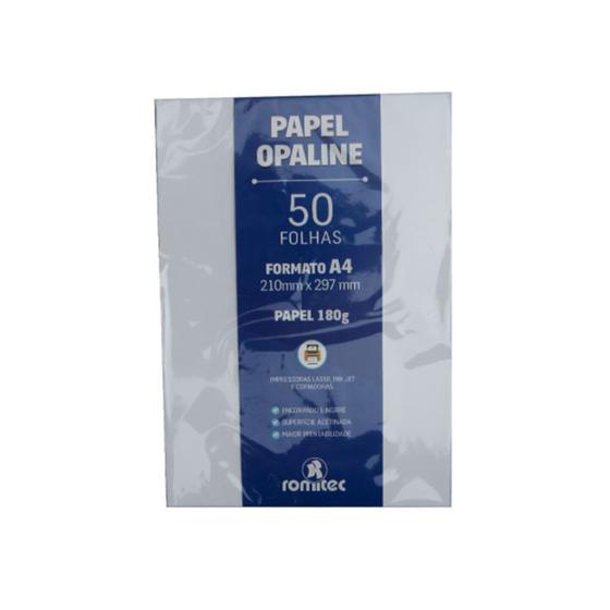 Papel Opaline Acetinado A4 210x297mm 180g Romitec 50fls - Papéis - Magazine Luiza