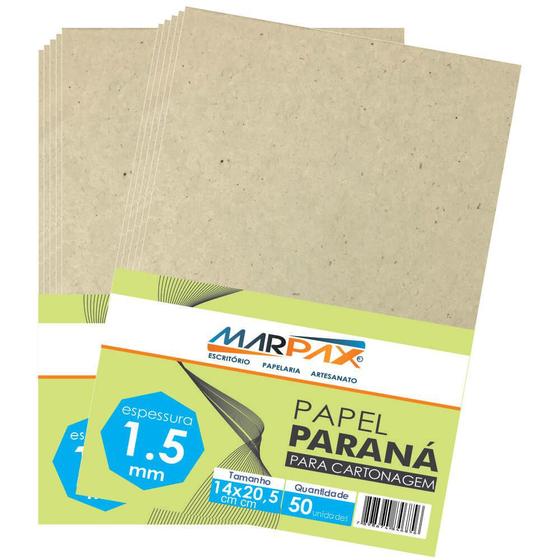 Papel Paraná para cartonagem Marpax 1,5mm 14x20,5cm 50un - Papéis ...