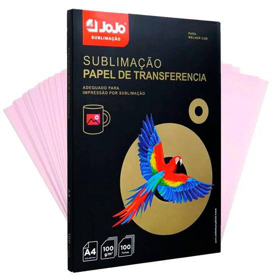 Papel Sublimatico A4 Fundo Rosa 100 folhas - JOJO - Papel Sublimático ...