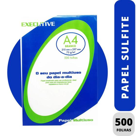 Papel Sulfite A4 500 Folhas Sulfite 75g Multiuso - EXECUTIVE PAPER - Papel Sulfite - Magazine Luiza