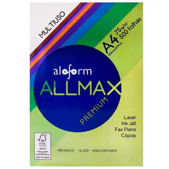 Papel sulfite a4 500fls allmax premium - aloform - Papel Sulfite ...