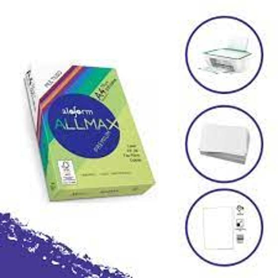 Papel Sulfite A4 75g Allmax Premium - Pacote 500 folhas Aloform - Papel ...
