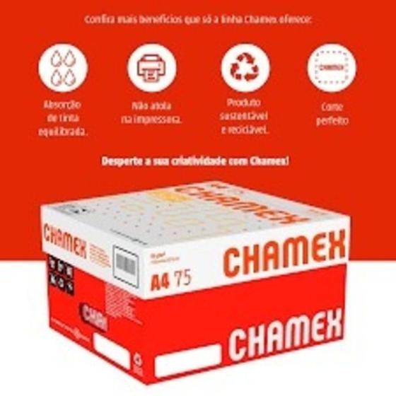 Papel sulfite a4 chamex international paper edição especial 75 gramas ...