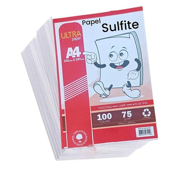 Papel Sulfite A4 Ultra Paper 100 folhas 75g Branco - Papel Sulfite - Magazine Luiza