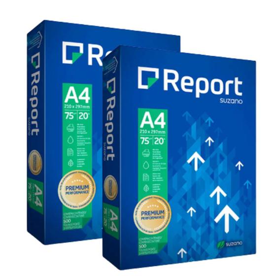 Papel Sulfite Oficio A4 Resma Com 2 De 500 Folhas Multiuso - Report - Papel Sulfite - Magazine Luiza