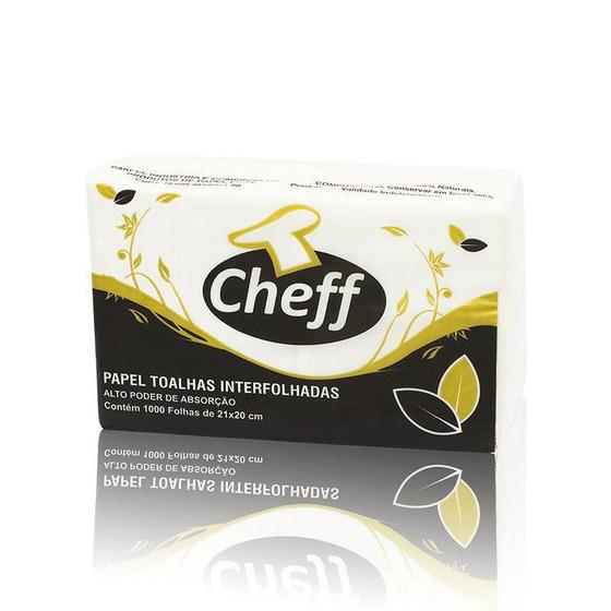 Papel Toalha Economy 1000 F. 20X21Cm 100% Celulose - Cheff - Papel ...