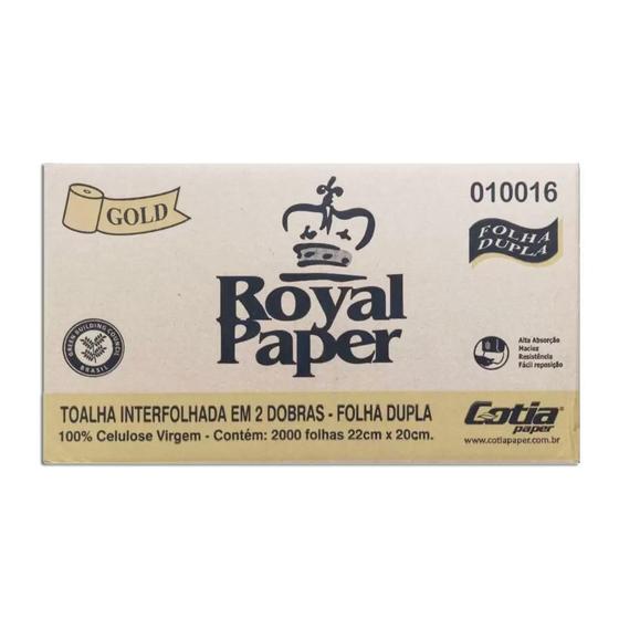 Papel Toalha Interfolha Luxo Folha Dupla 22X20Cm - Royal Paper - Papel ...
