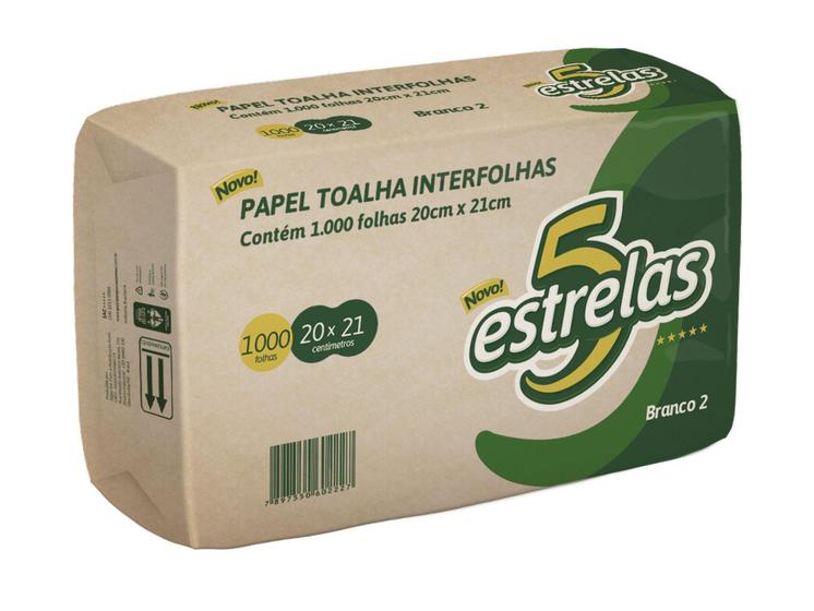 Papel Toalha Interfolhas - 20cm x 21cm - Branco 2 - Fardo com 1.000 ...