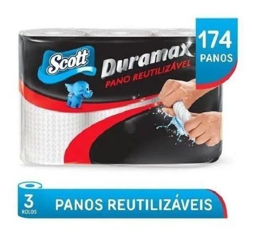 Papel Toalha Multiuso Reutilizável Scott Duramax 58 Pano C/3 - Pano ...